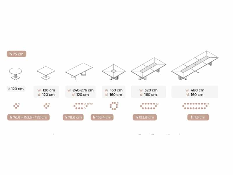 Arch - Modern Meeting Room Table | Black | White | Grey | Oak