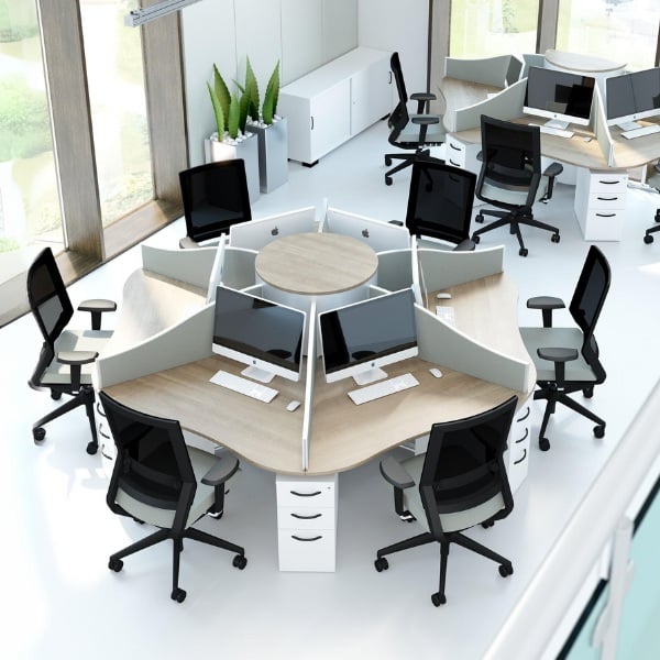 Wedge - Cluster Desk For Busy Offices - ADD office