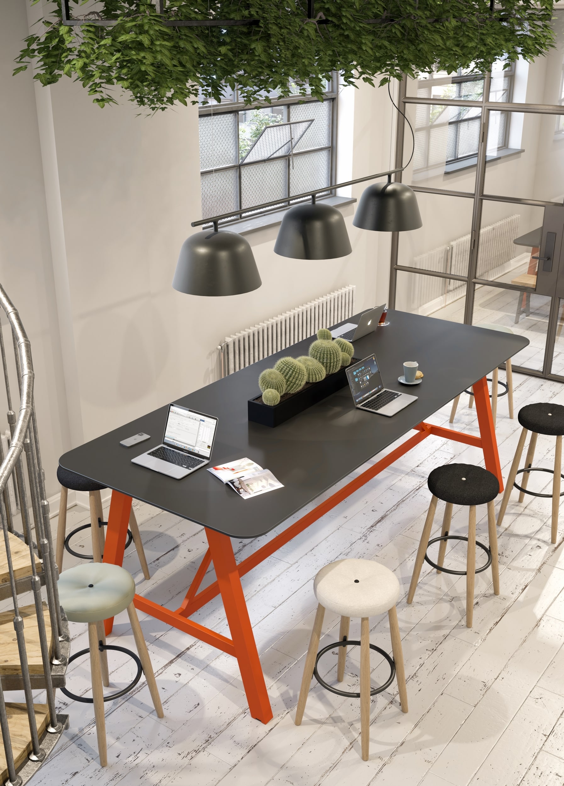 Alto - Modern High Bench Table For Breakout Area - Add Office