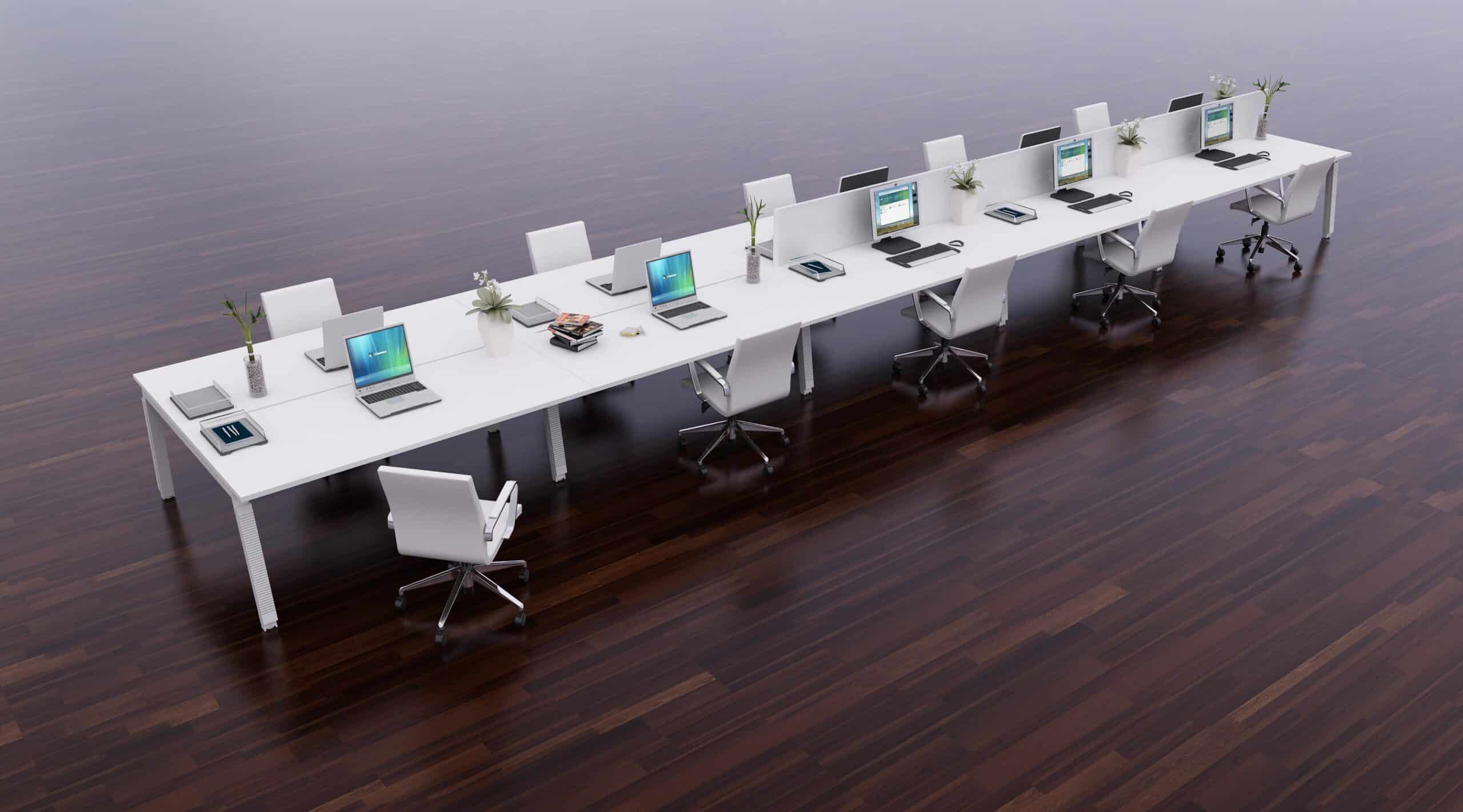 Inline - Stylish Sliding Top Bench Desk Range - Add Office