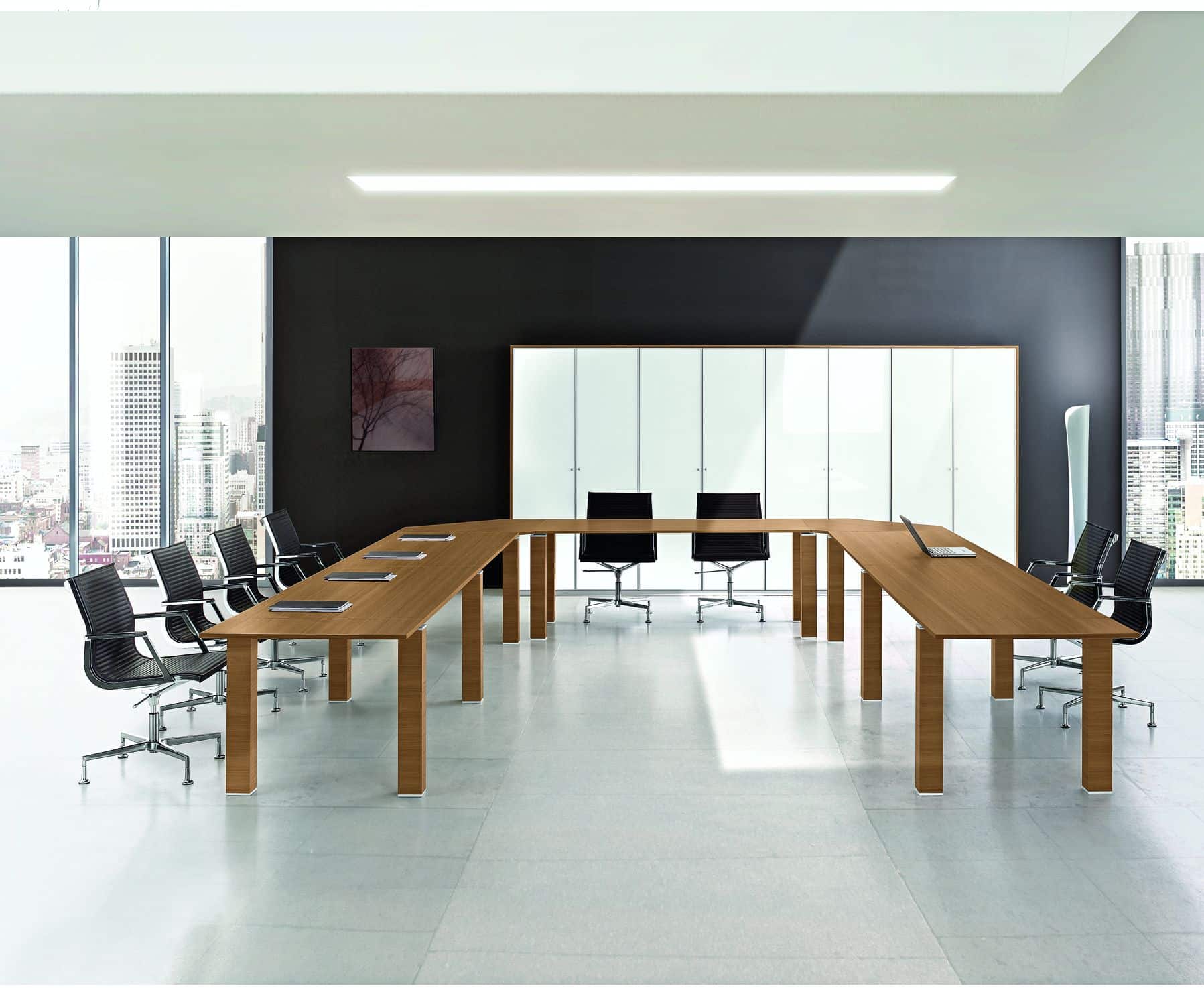 Stunning Boardroom Table With Glossy Frame - Ultra Modern