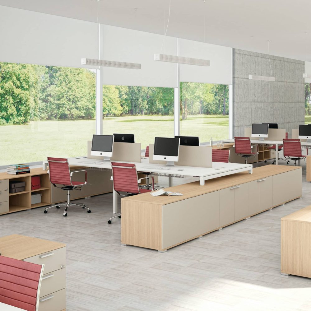 Desk with Integrated Storage - Gate