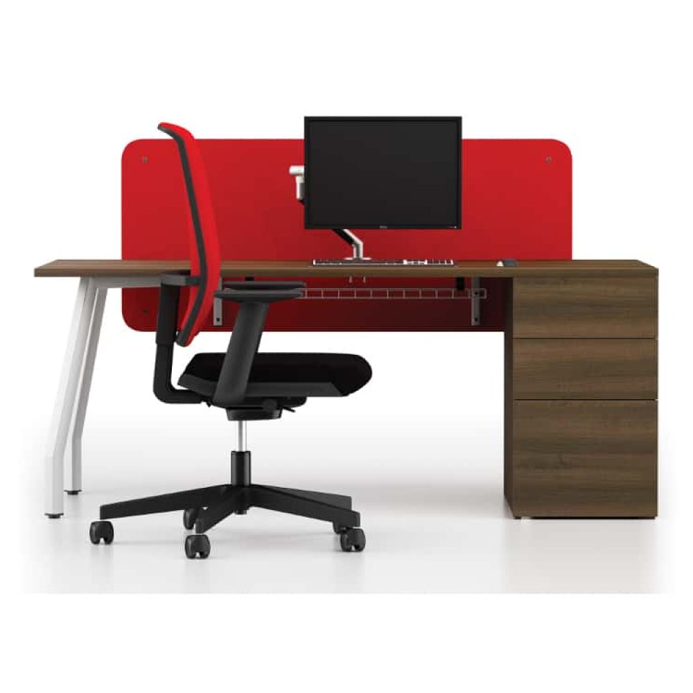 Individual Desk with Integrated Pedestal - Cost Effective