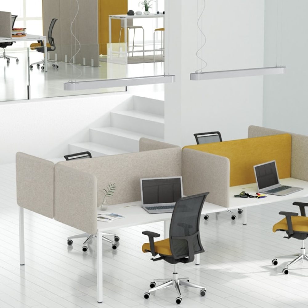 Nova - Office Bench Desk, White Bench Desks - ADD office
