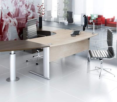Optus - Bow Fronted Executive Desk - Add Office