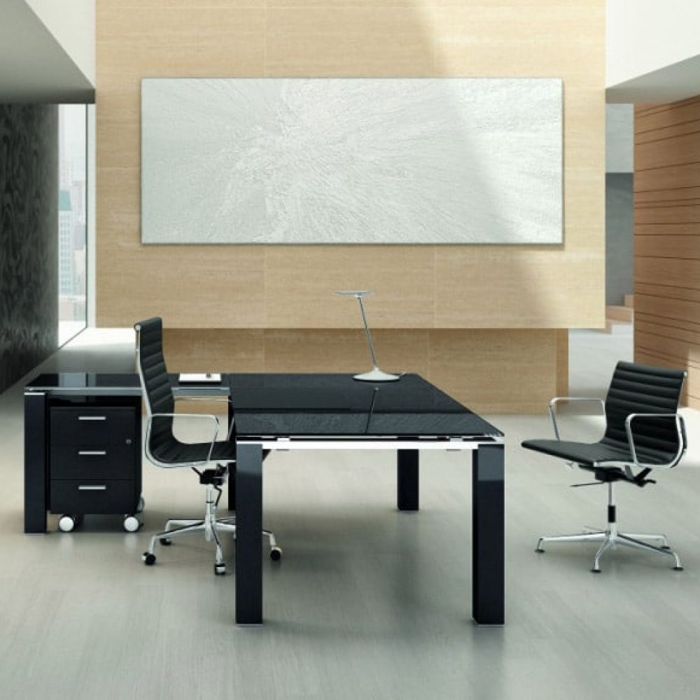 Saint Evo - Glossy Italian Executive Desk - Add Office