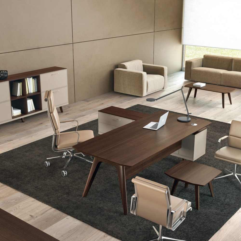 Rail - Veneered Italian Executive Desk Range - Add Office