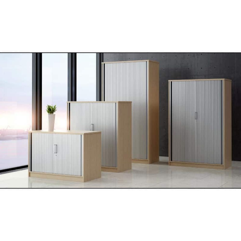 Office Tambour Unit - Various Sizes in Multiple Finishes.